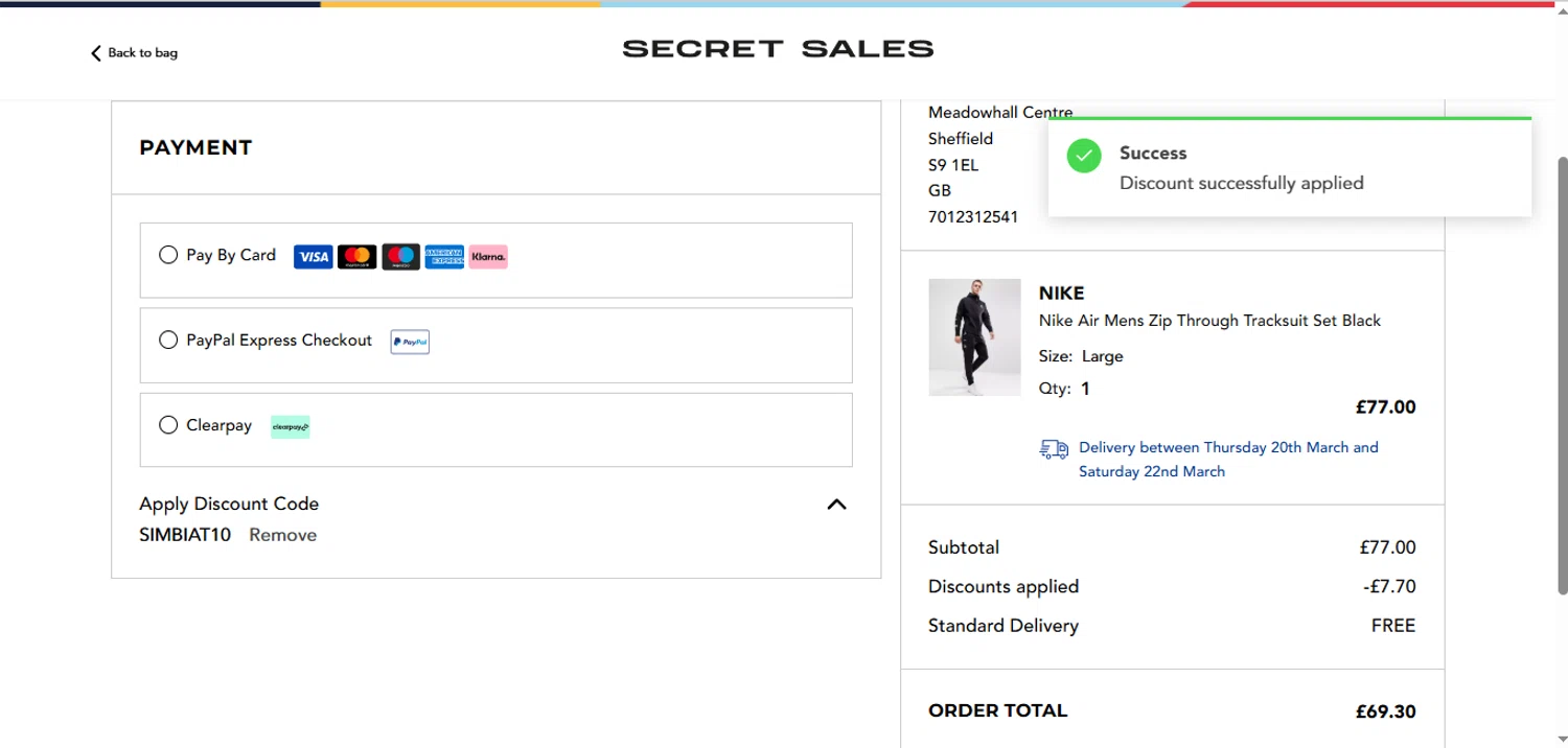 Secret Sales Discount Codes (9 Verified) - 10% Off Apr 2025