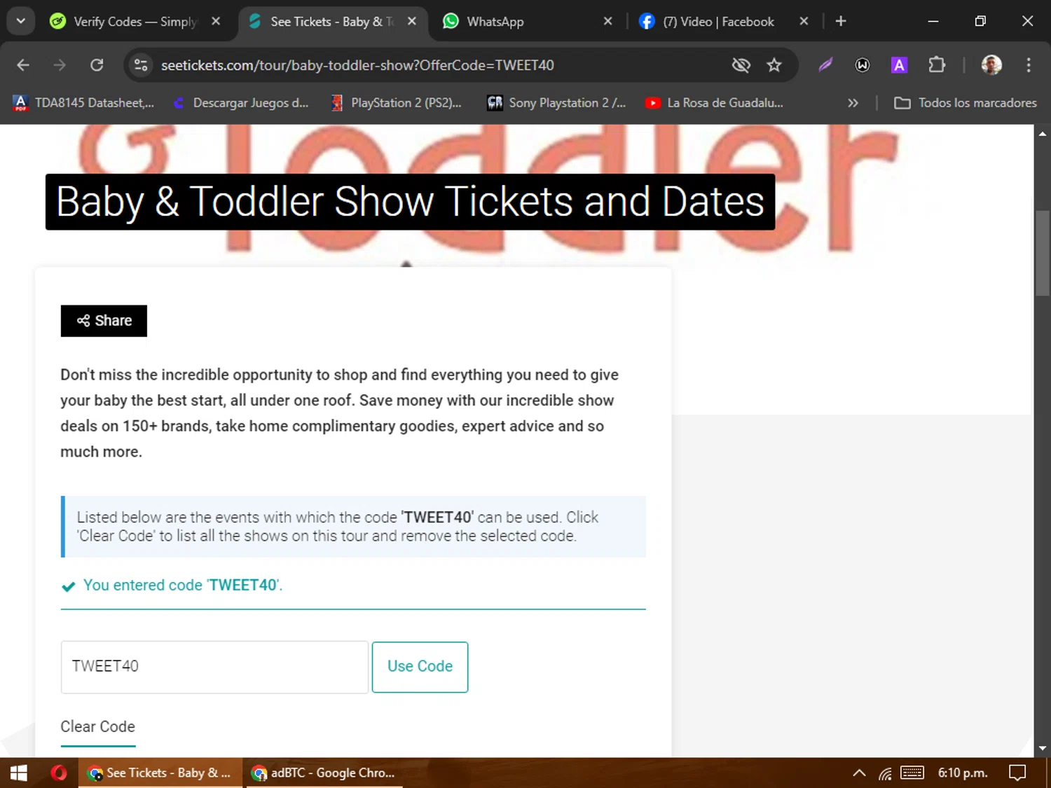 See Tickets Promo Codes - 10% Off | August 2024