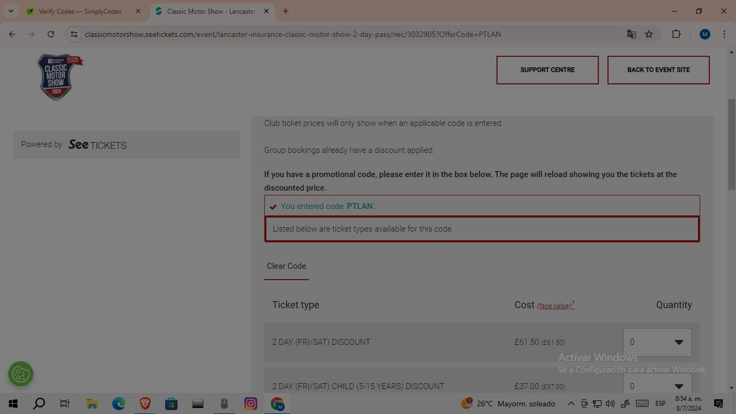 See Tickets Promo Codes - 10% Off | August 2024