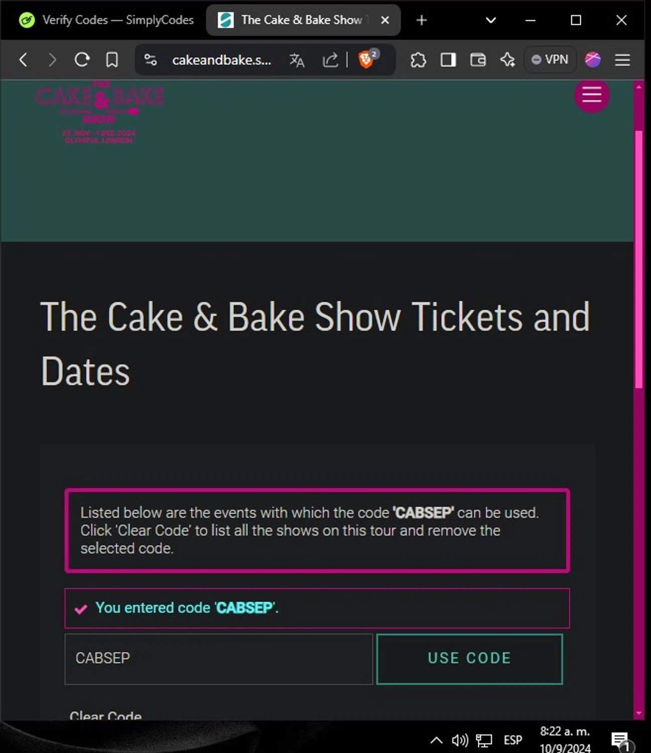 See Tickets Promo Codes - 10% Off | September 2024