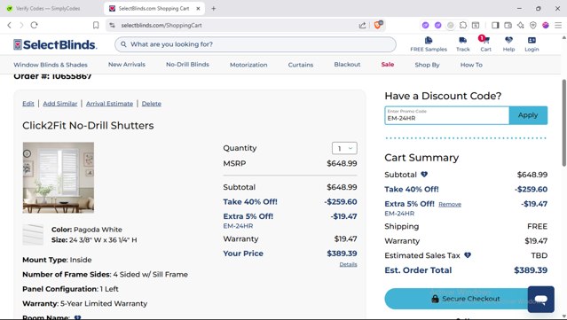 SelectBlinds Promo Codes - 40% Off (Verified) Aug 2025