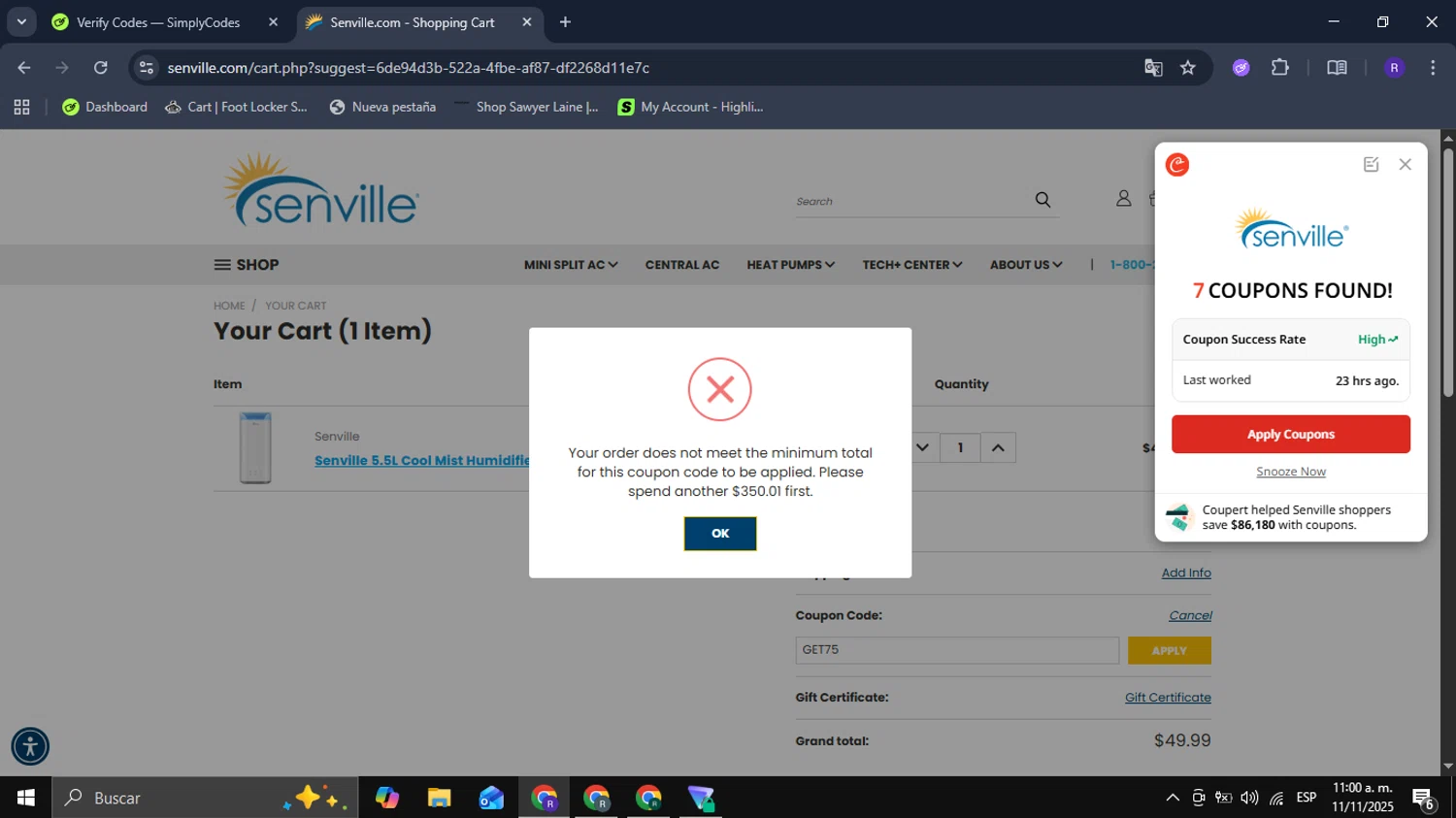 Senville Promo Codes - $75 Off (82 Verified) Dec 2025