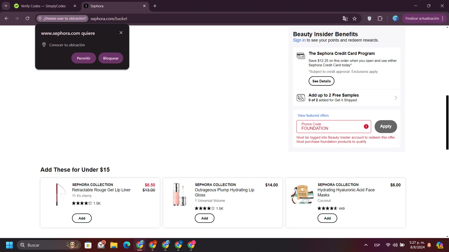 Sephora Promo Codes - 10% Off Coupons in August 2024 | SimplyCodes