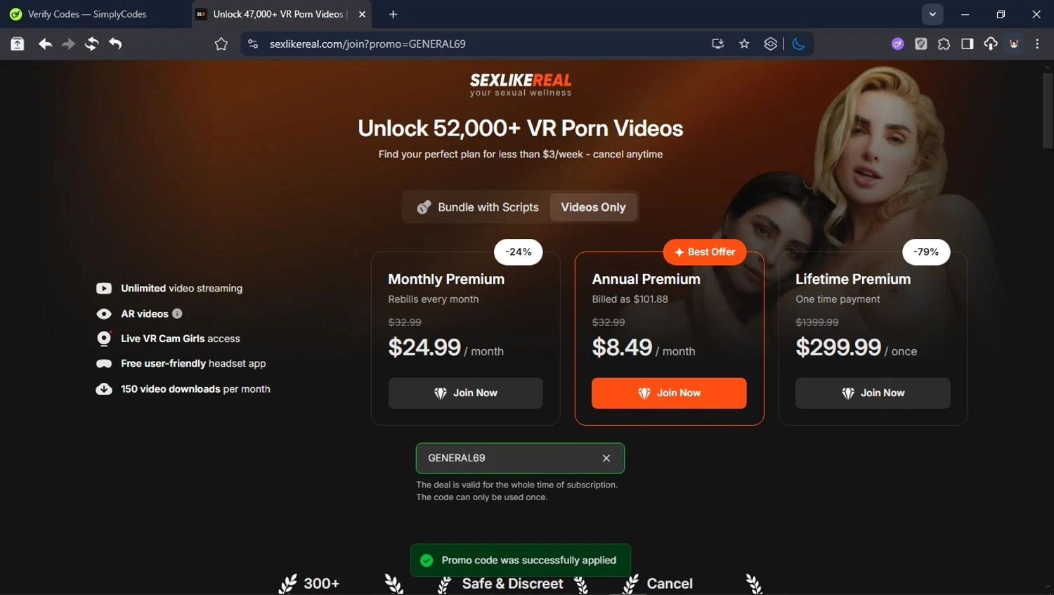 SexLikeReal Promo Codes - 20% Off (1 Verified) Jan 2026