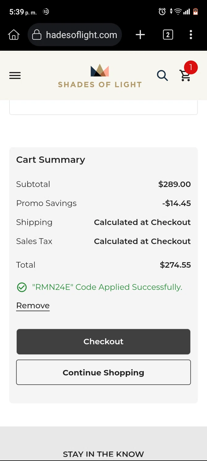 Shades of Light Promo Codes - 5% Off | September 2024