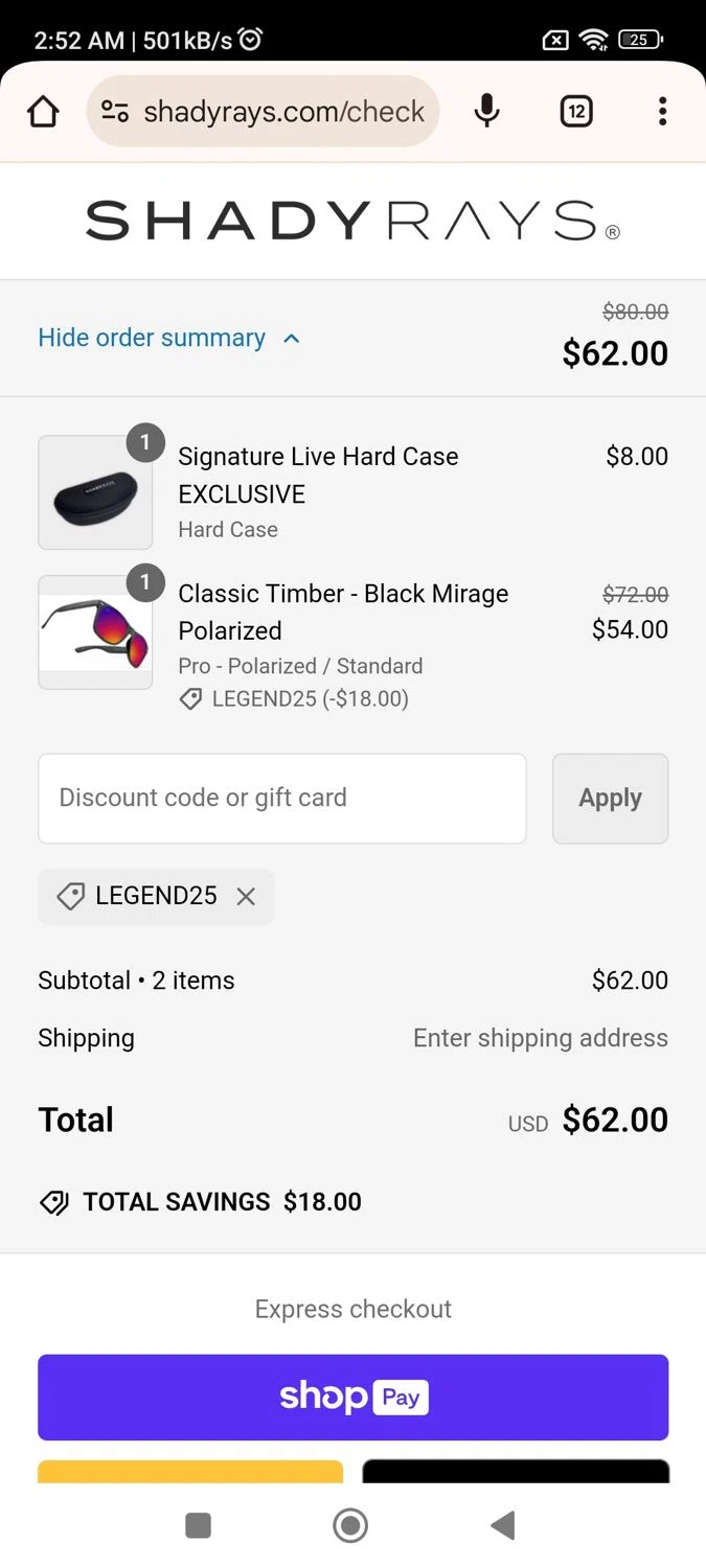 Shady Rays Discount Codes & Black Friday 2024 Deals - $20 Off