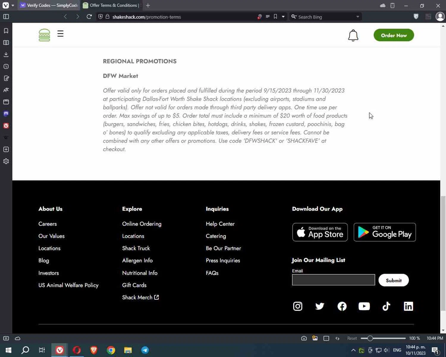 ShakeShack Coupons - $15 off Promo Codes in August 2024 | SimplyCodes