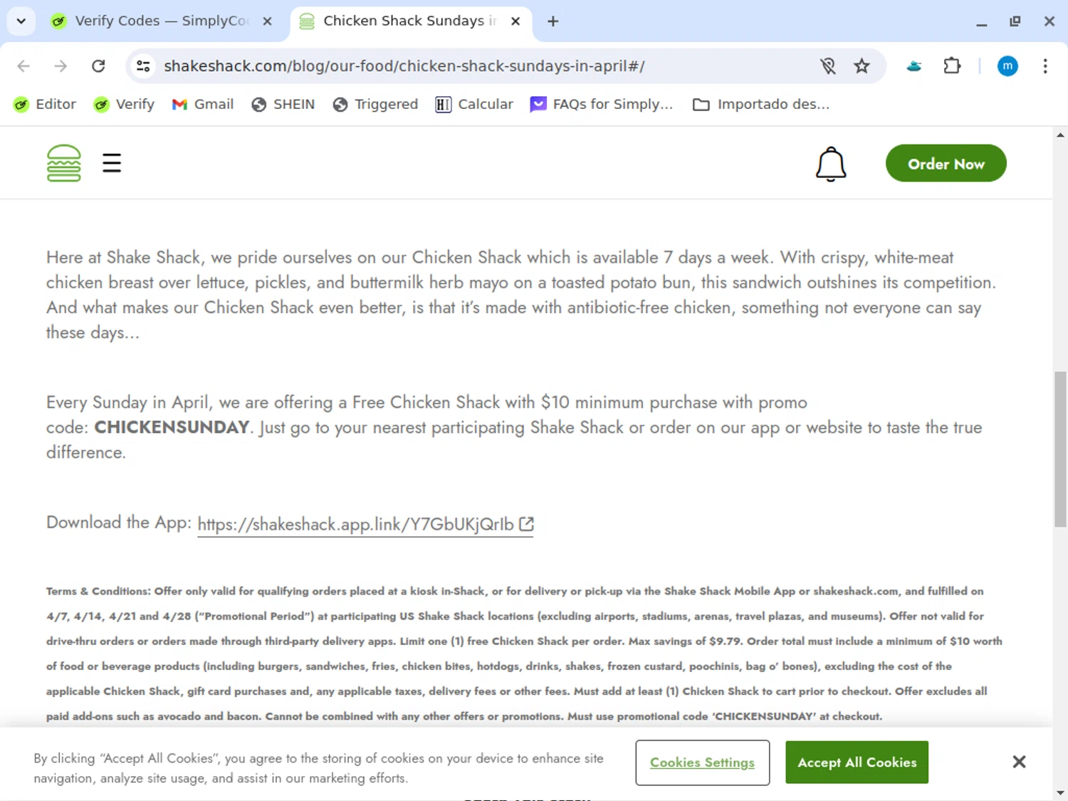 ShakeShack Promo Codes - $10 Off Coupons Jan 2025