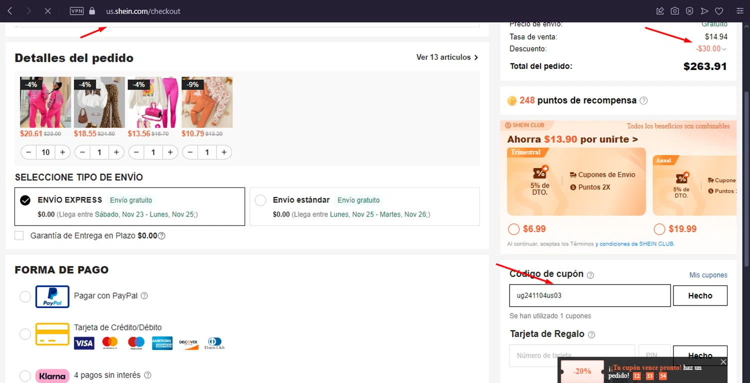 SHEIN Coupon Codes - 25% Off | November 2024