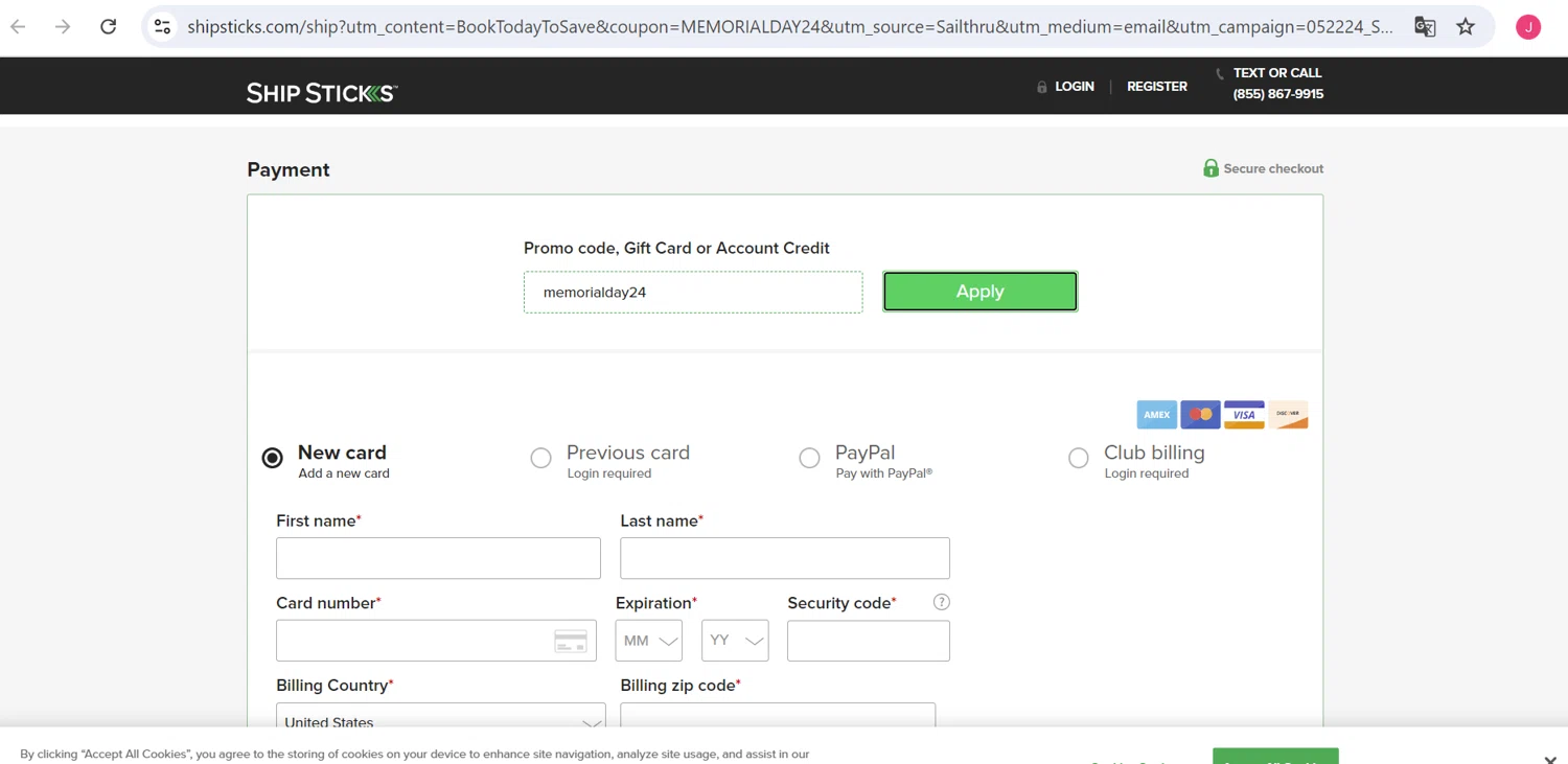 Ship Sticks Promo Codes - 20% Off | September 2024
