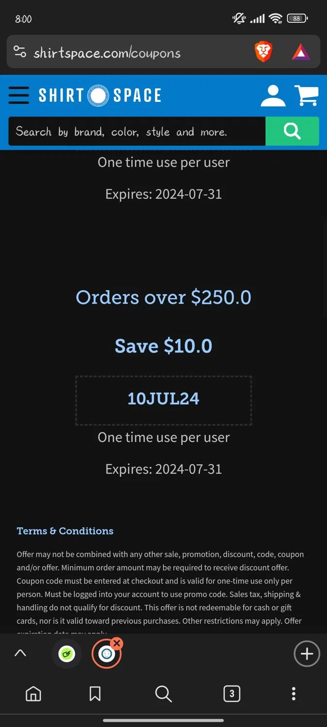 ShirtSpace.com Promo Codes - $3 Off | September 2024