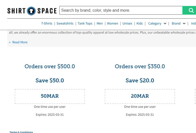 ShirtSpace.com Promo Codes (8 Verified) - $50 Off Apr 2025