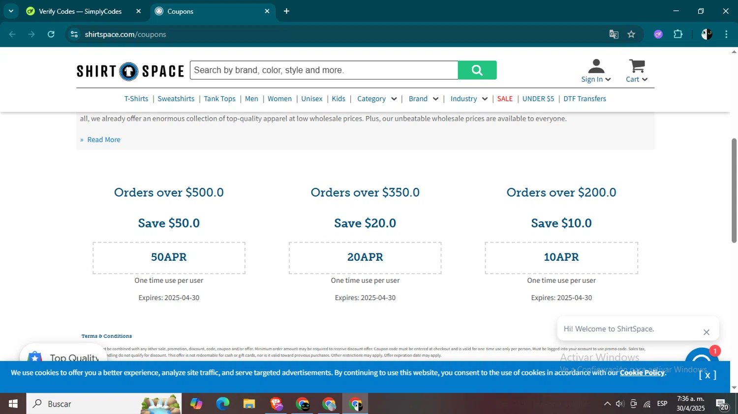ShirtSpace.com Promo Codes - 15% Off Jun 2025