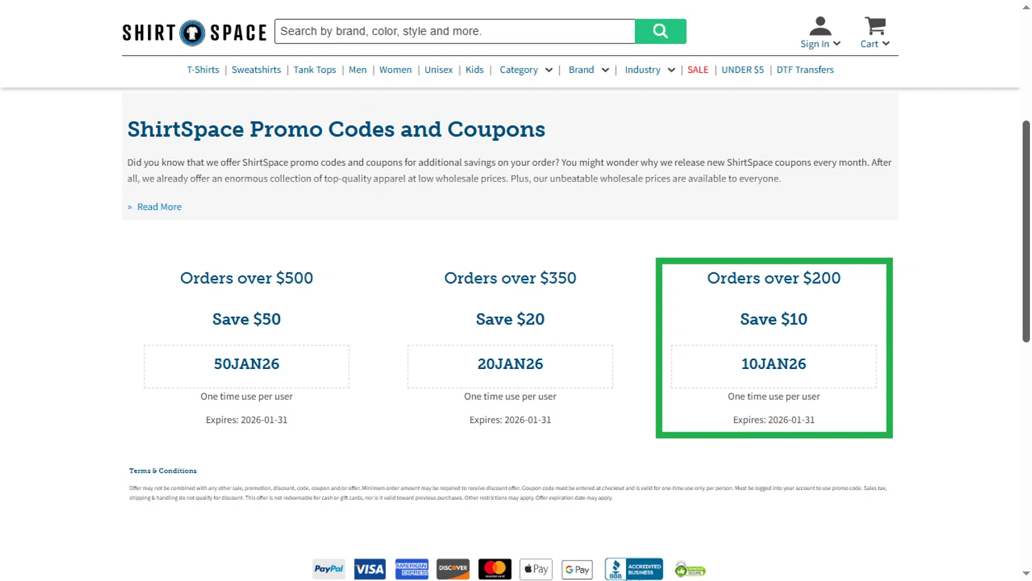ShirtSpace.com Promo Code - $50 Off (8 Verified) Feb 2026