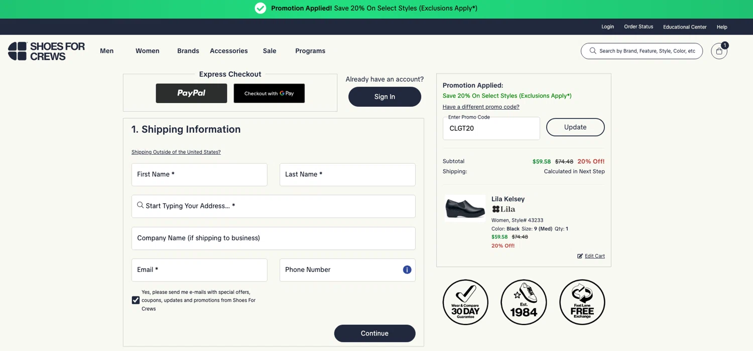 Shoes for Crews Promo Code - 30% Off (Verified) Jan 2026