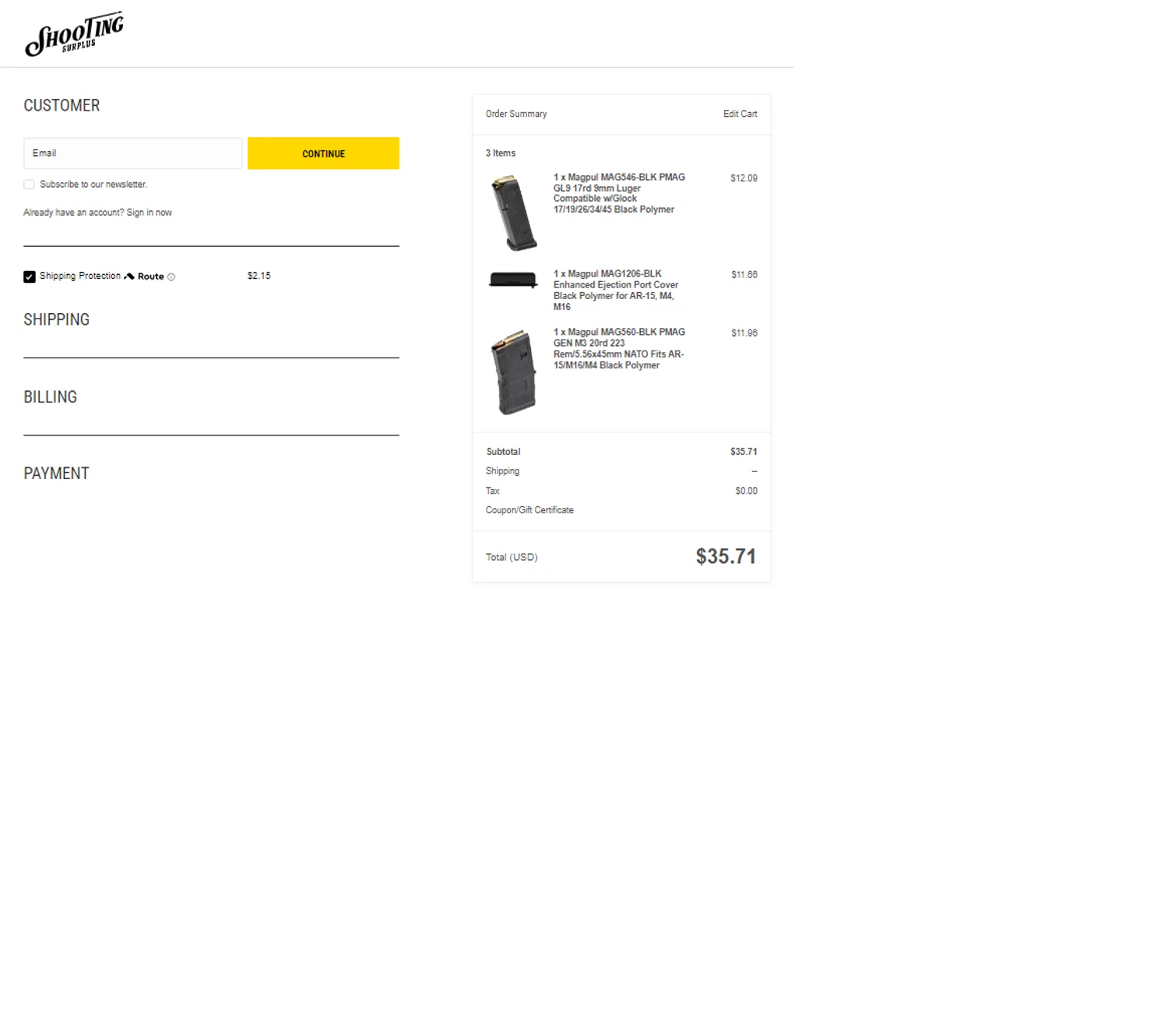 Shooting Surplus Coupons - 5% Off | January 2025