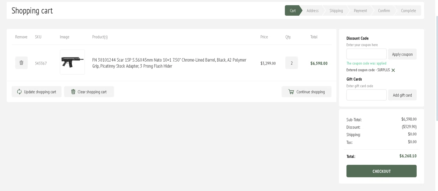 Shooting Surplus Coupons - 10% Off | September 2024