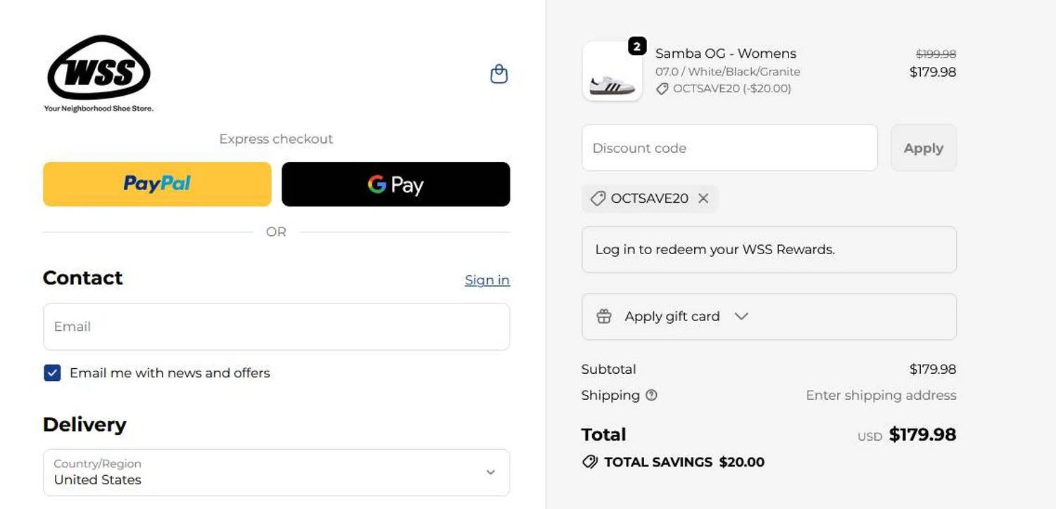 WSS Discount Codes - $20 Off (5 Verified) Nov 2025
