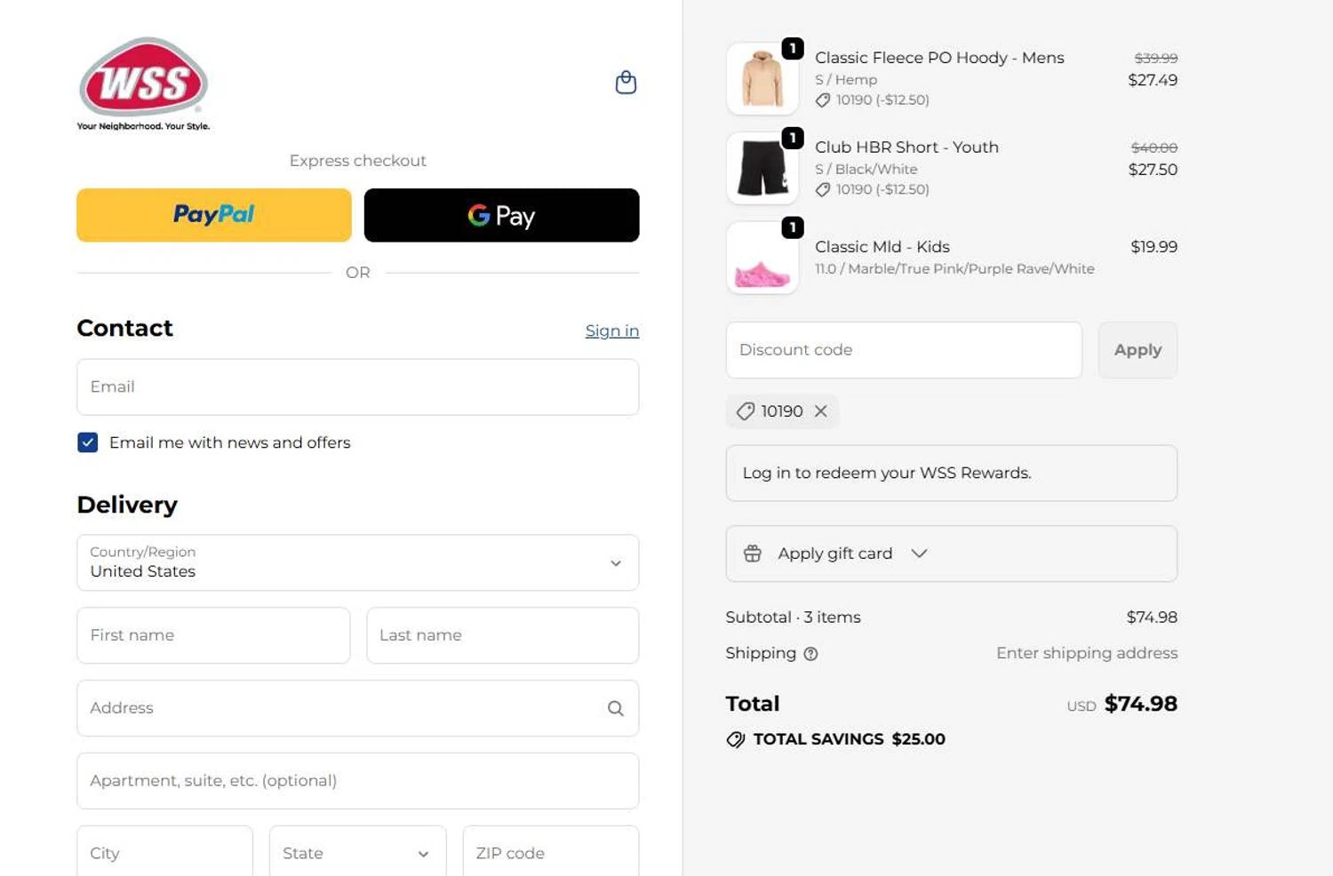 WSS Discount Codes - $25 Off (7 Verified) Sep 2025