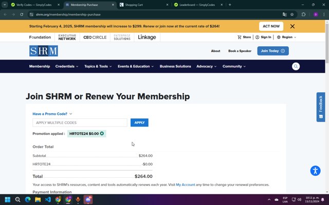 SHRM Promo Codes - $200 Off | January 2025