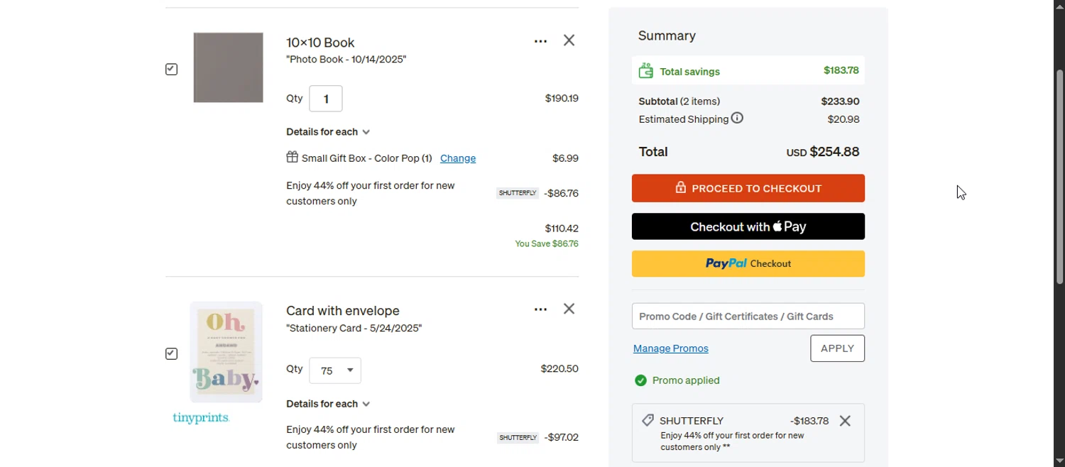 Shutterfly Promo Codes (5 Verified) - 10% Off Oct 2025