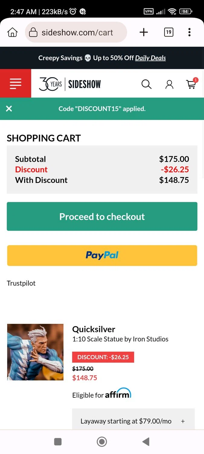 Sideshow Promo Codes - 25% Off | November 2024