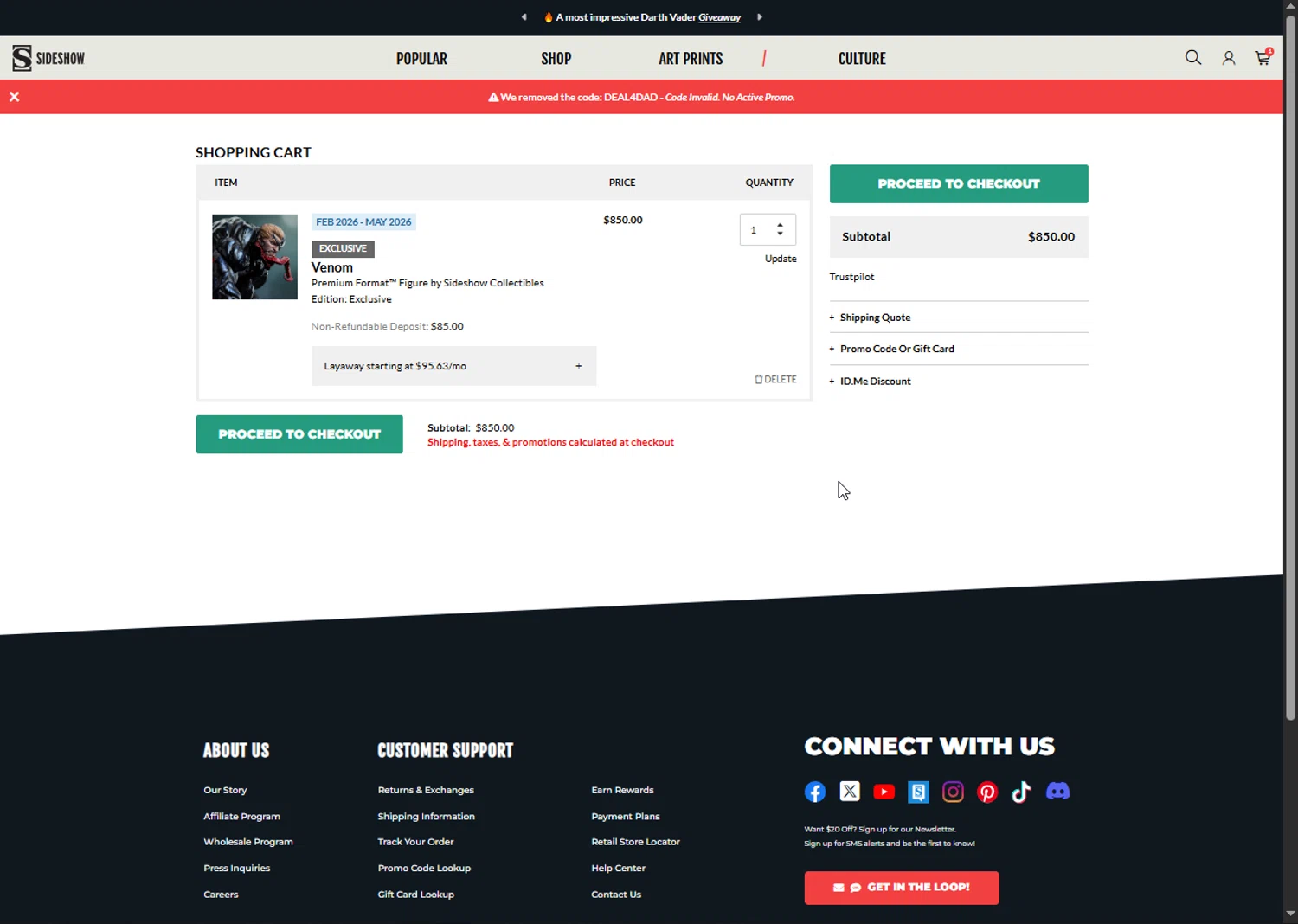 Sideshow Discount Codes - 20% Off (2 Verified) Aug 2025