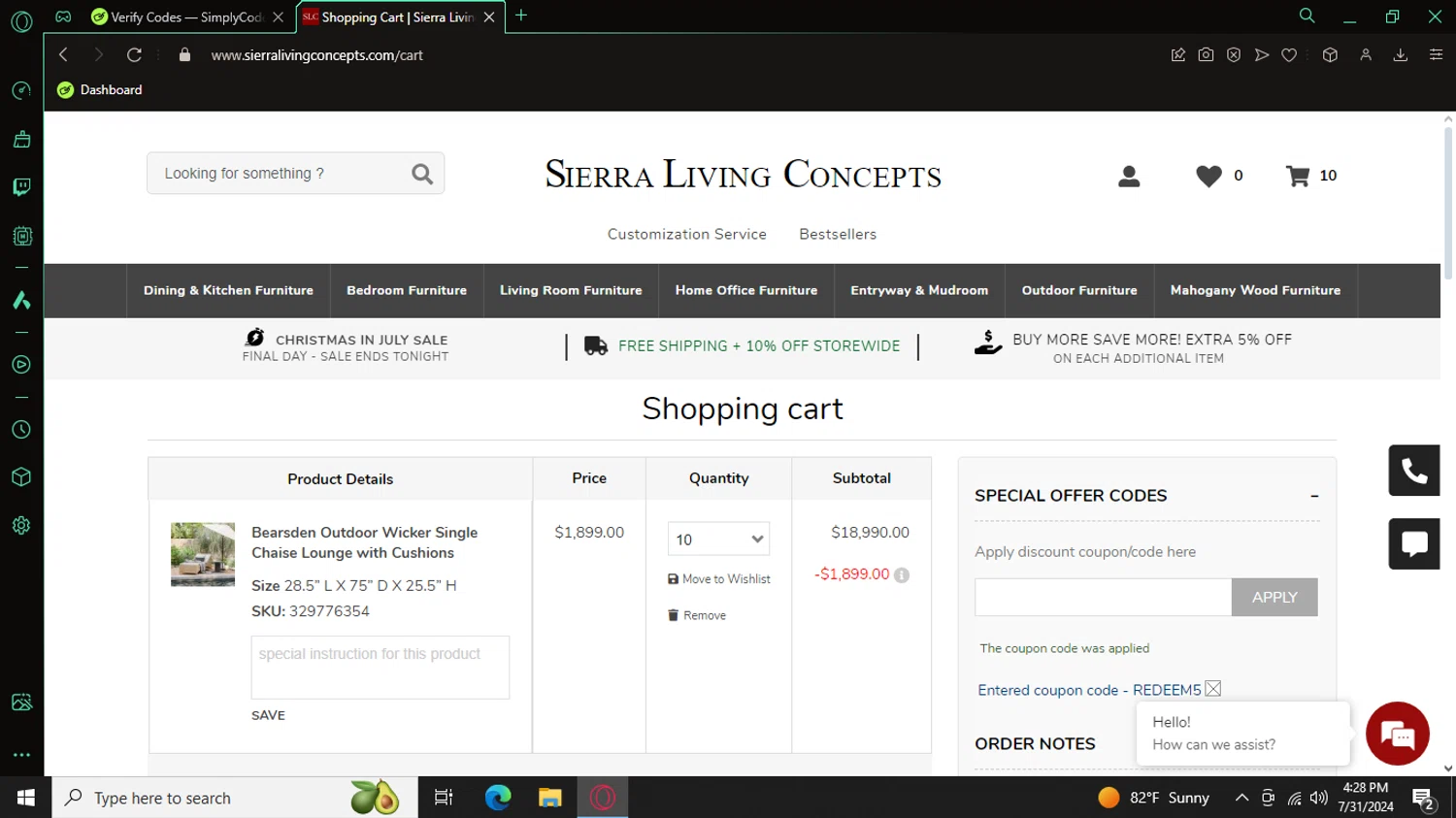 Sierra Living Concepts Promo Codes - $100 Off | November 2024