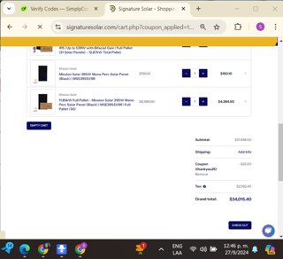 Signature Solar Coupon Codes - $50 Off | October 2024