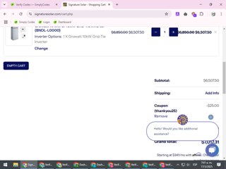 Signature Solar Coupon Codes (4 Verified) - $25 Off Apr 2025
