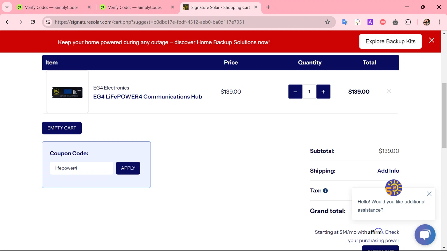 Signature Solar Coupon Codes - $50 Off | October 2024