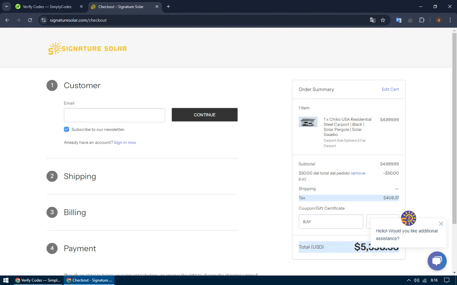 Signature Solar Coupon Codes - $50 Off | October 2024