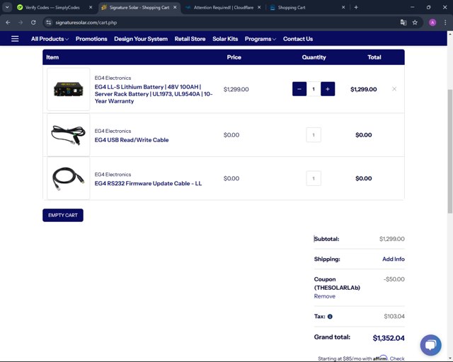 Signature Solar Coupon Codes (8 Verified) - $25 Off Mar 2025