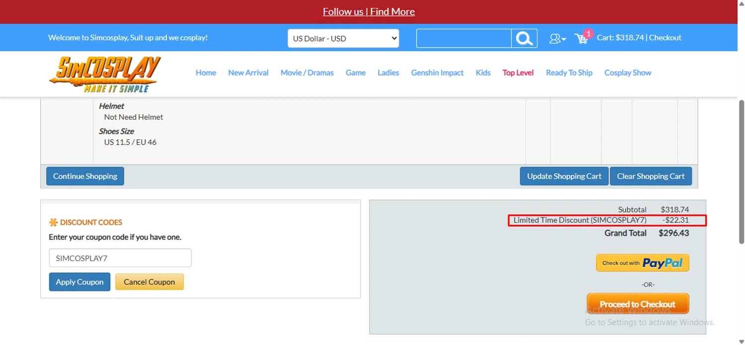 SimCosplay Promo Codes - $20 Off (8 Verified) Nov 2025