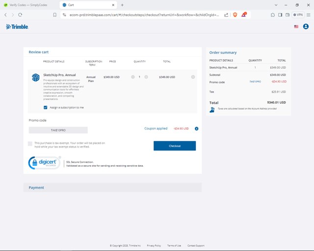 SketchUp Promo Codes (1 Verified) - 10% Off w/Code Mar 2025