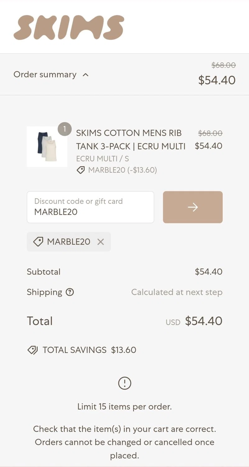 SKIMS Discount Codes (4 Verified) - 20% Off w/Code Feb 2025