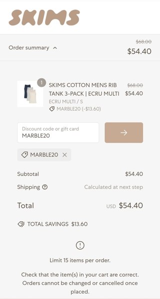 SKIMS Discount Codes (3 Verified) - 50% Off w/Code Mar 2025