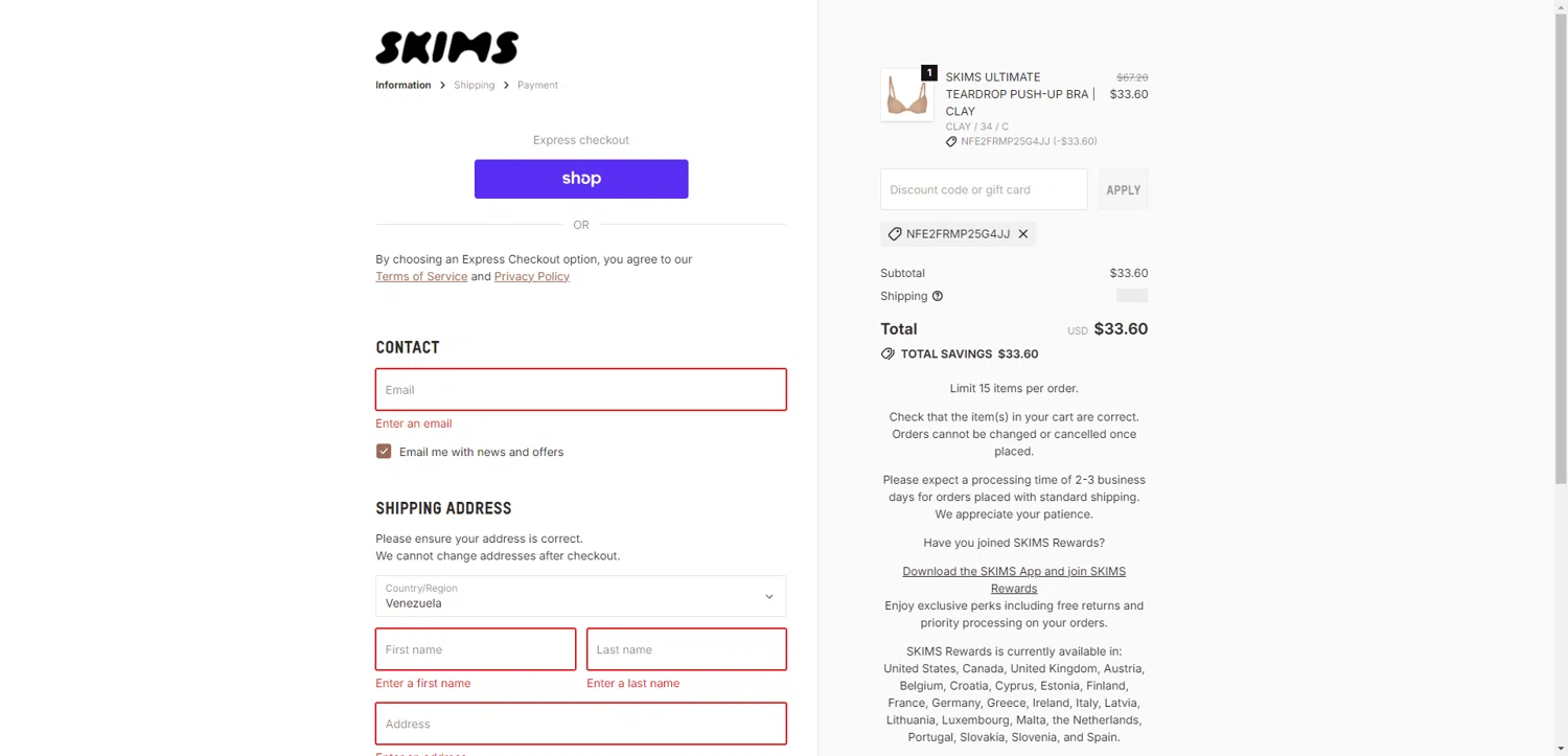 SKIMS Promo Codes - 50% Off (2 Verified) Dec 2025