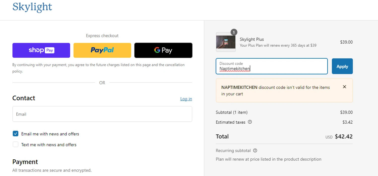 Skylight Promo Codes - $10 Off (1 Verified) Dec 2025