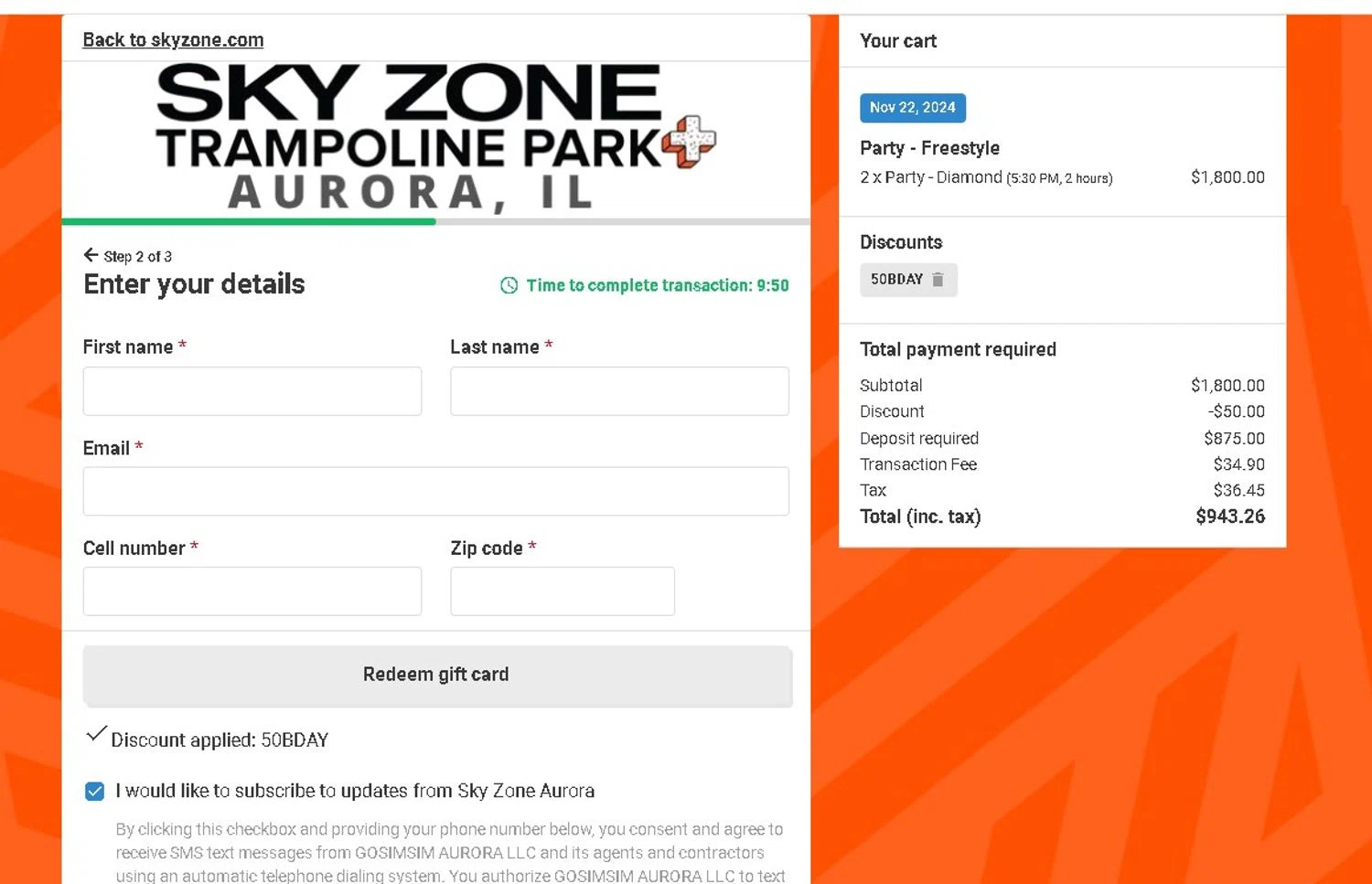 Sky Zone Discount Codes & Cyber Monday 2024 Deals - $1.00 Back