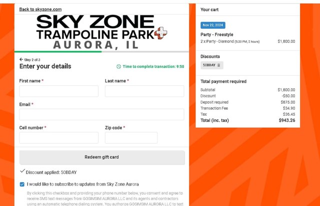 Sky Zone Discount Codes & Cyber Monday 2024 Deals - $1.00 Back