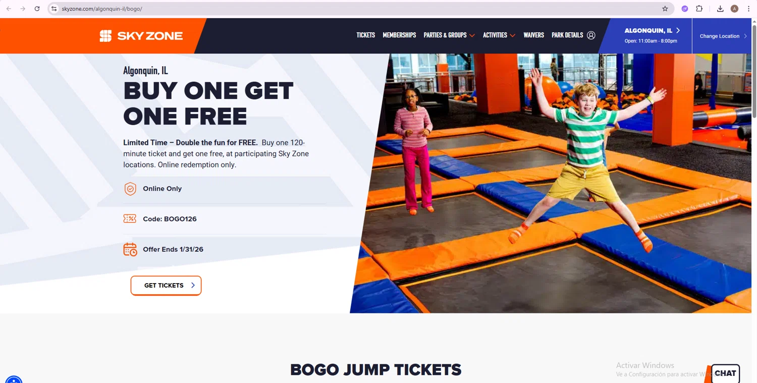 Sky Zone Promo Codes - 20% Off (5 Verified) Feb 2026