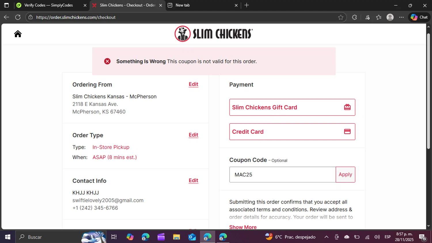 Slim Chickens w/Code Coupons & Discounts Mar 2026