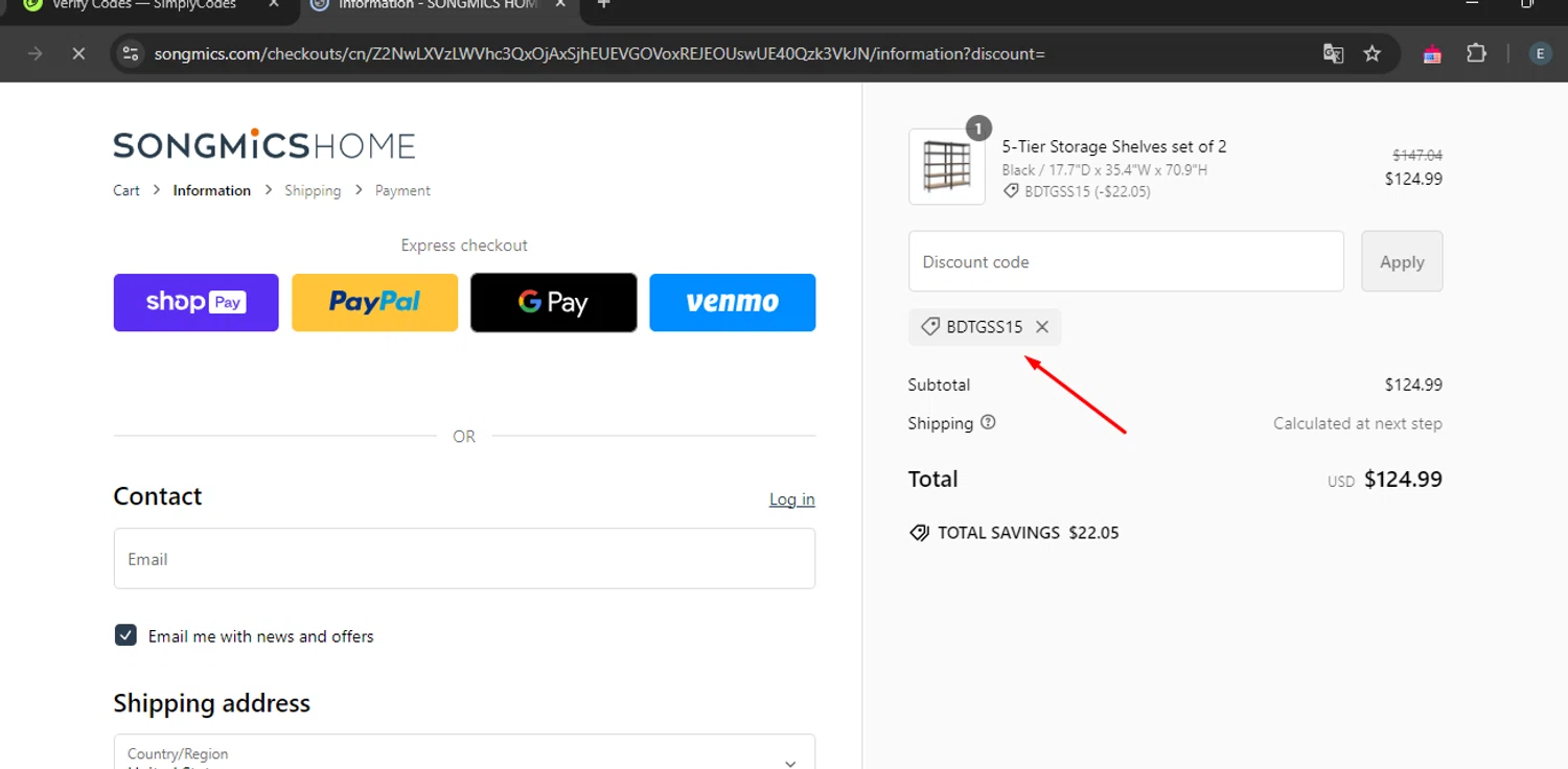 Songmics Promo Codes - 45% Off | October 2024