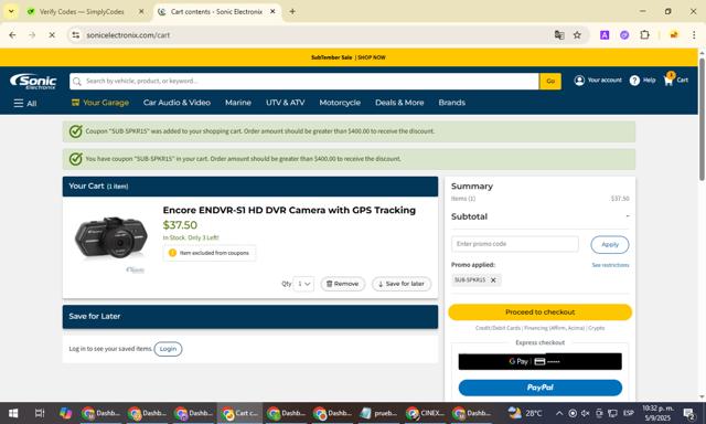 Sonic Electronix Promo Codes - 15% Off Oct 2025