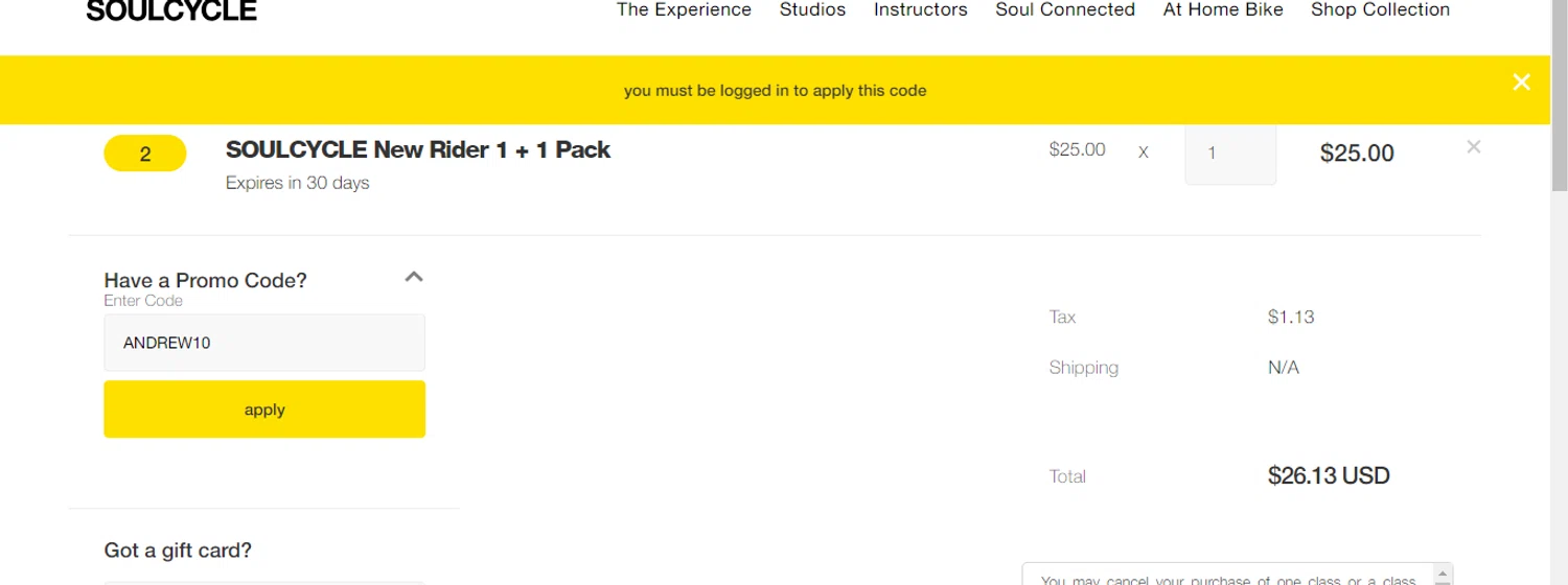 SoulCycle Promo Codes - 20% Off | September 2024