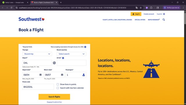 Southwest Airlines Promo Codes - 50% Off Jul 2025