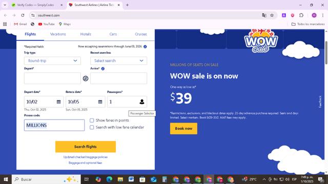 Southwest Airlines Promo Codes - 20% Off Oct 2025