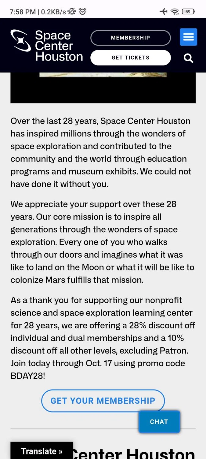 Space Center Houston Promo Codes - 10% Off | September 2024