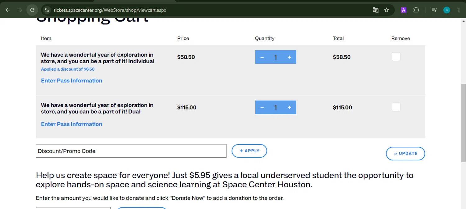Space Center Houston Promo Codes - $5 Off | November 2024